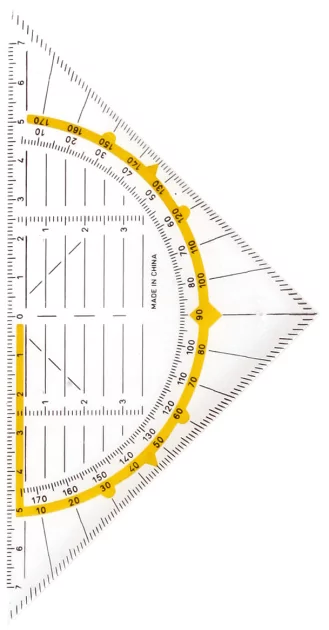 Triangle ruler geometry 14 cm | Creamats