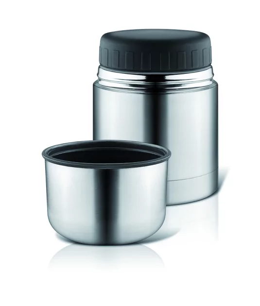 Stainless steel thermal food container with cup | Creamats